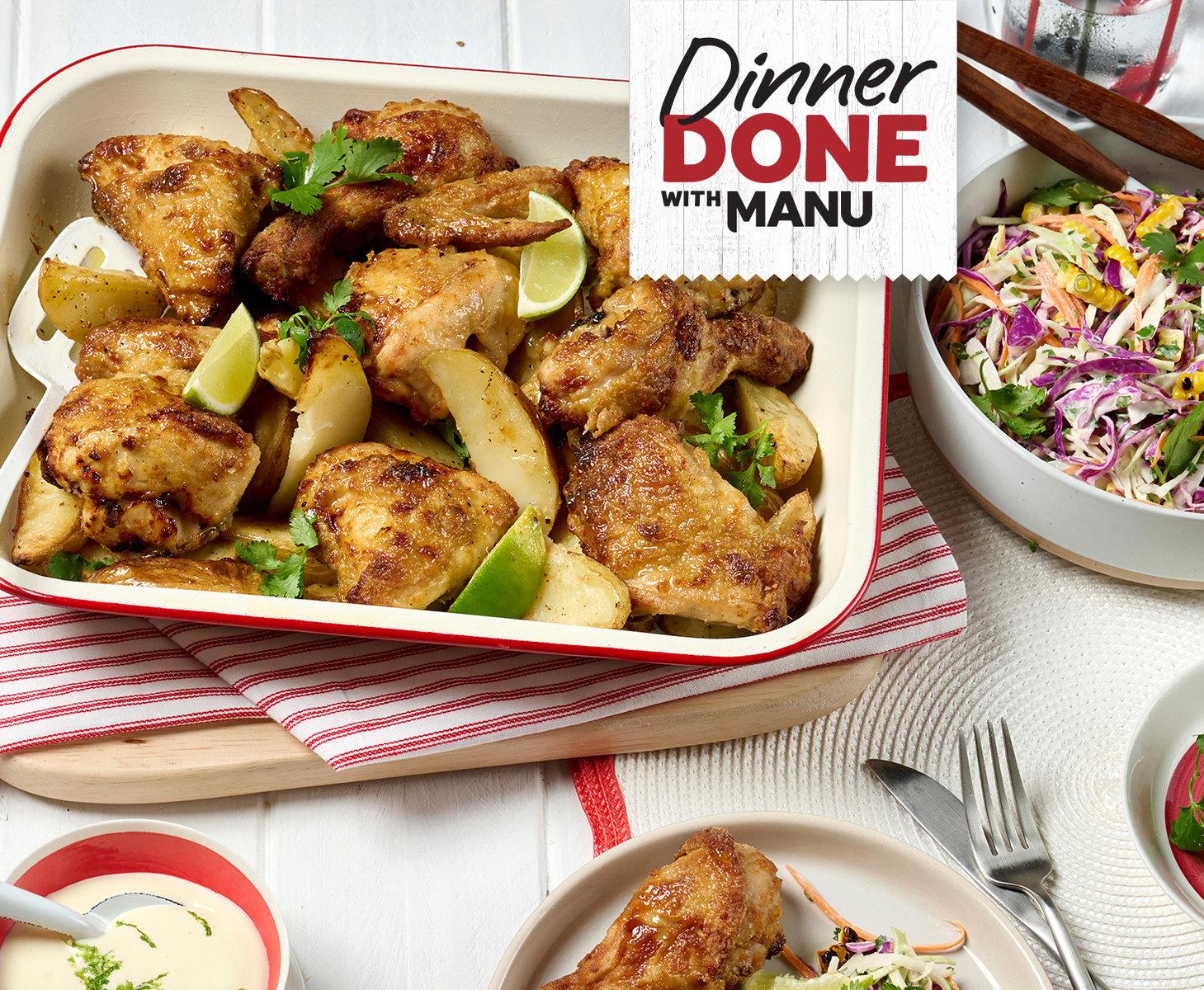 Chicken Tray Bake with Corn Slaw | Easy and Delicious Meal