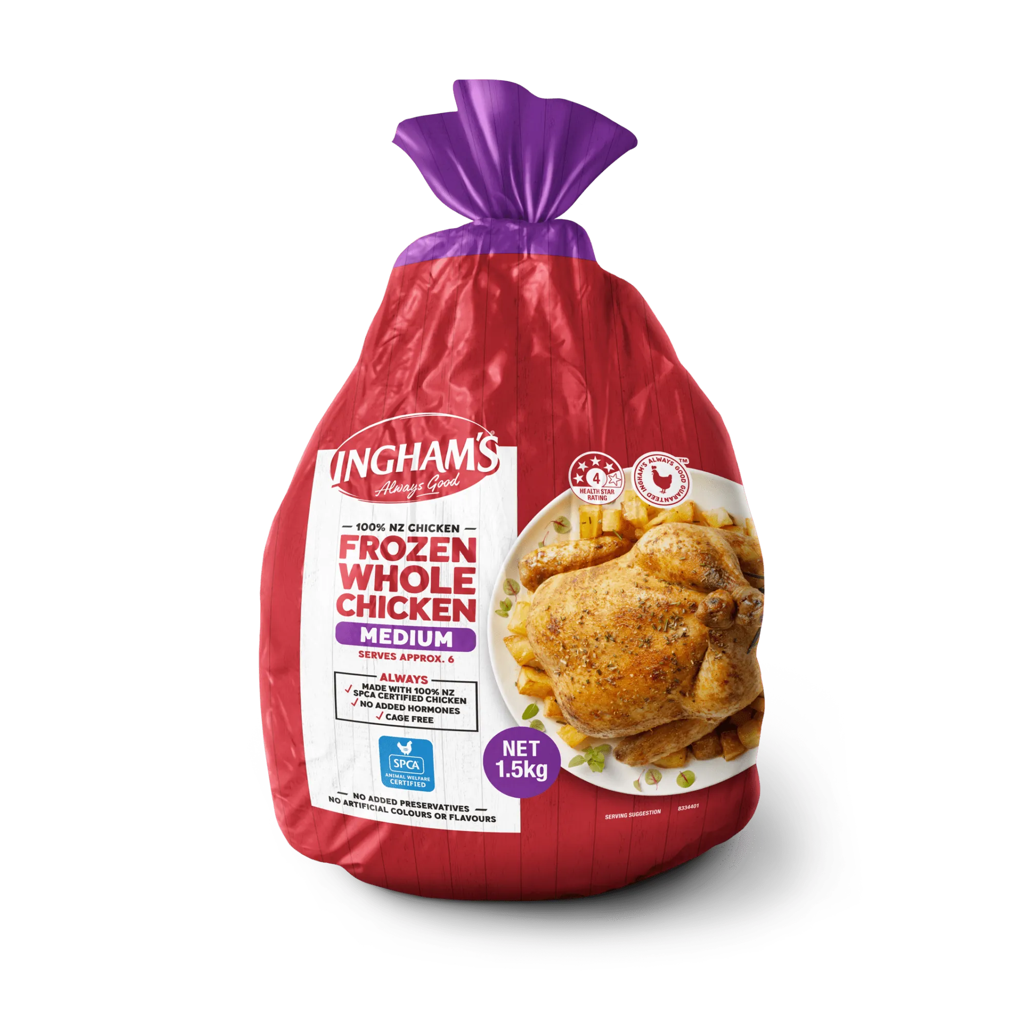 Ingham's Whole Frozen Chicken | Quality Poultry for Any Meal
