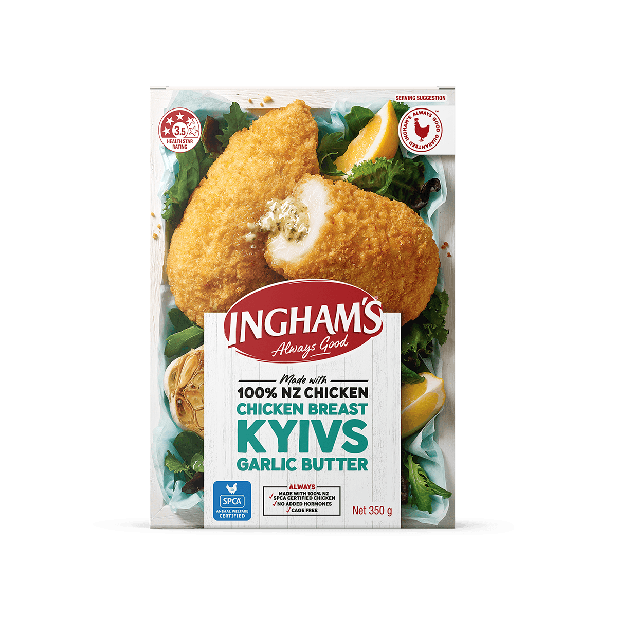 Boneless Chicken Kyiv Garlic Butter - 350g | Inghams NZ