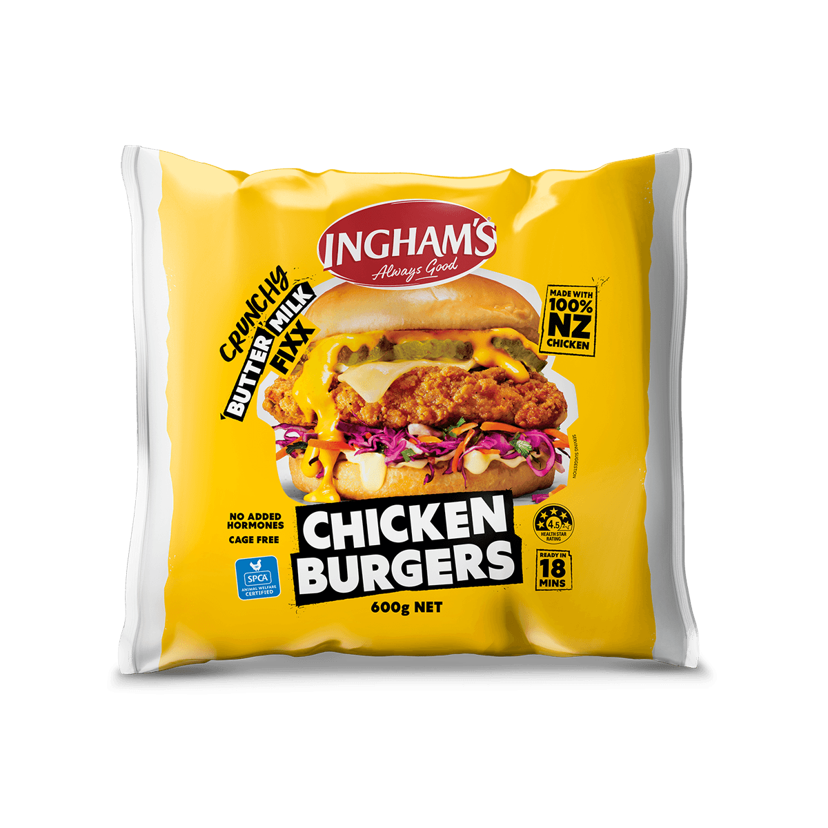 Crunchy Fixx Buttermilk Chicken Burgers - Ingham's Chicken